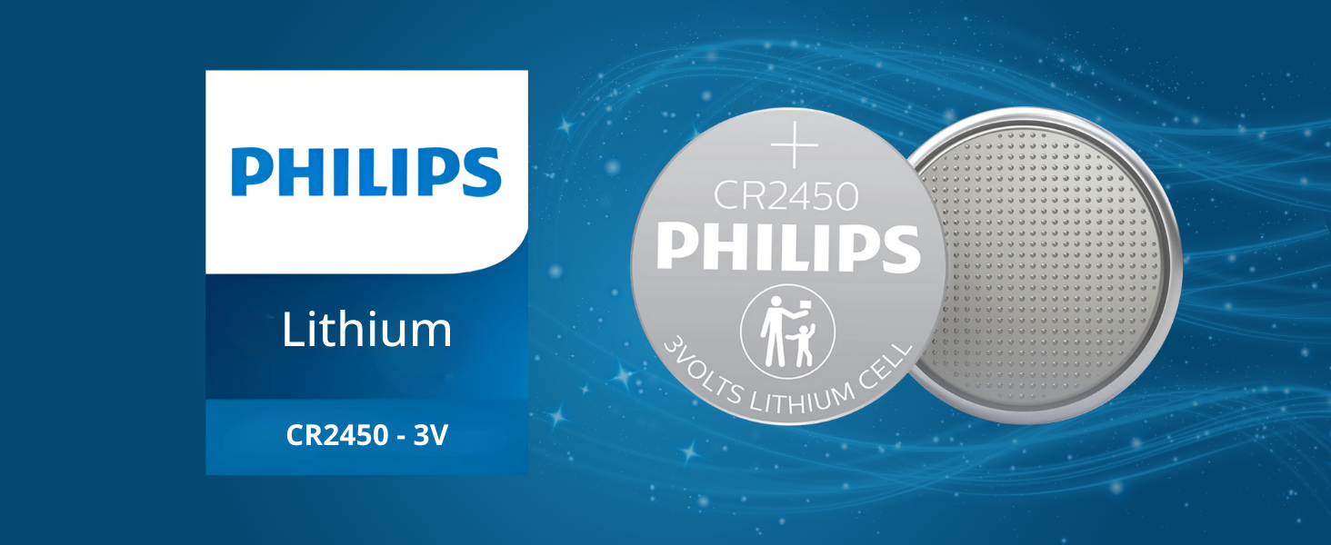 Amazon.com: PHILIPS CR2450 Battery, [5-Pack] cr2450 3v Lithium Coin Cell Batteries, Long-Lasting ...