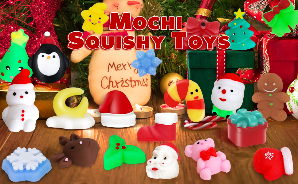 Amazon.com: TOY Life 24 Pcs Christmas Squishies for Kids Christmas ...