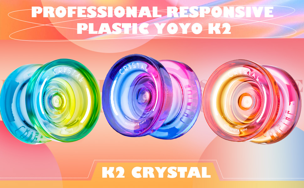 MAGICYOYO Crystal Yoyo K2 Lot de 3 roulements Yoyo professionnels réactifs pour enfants ...