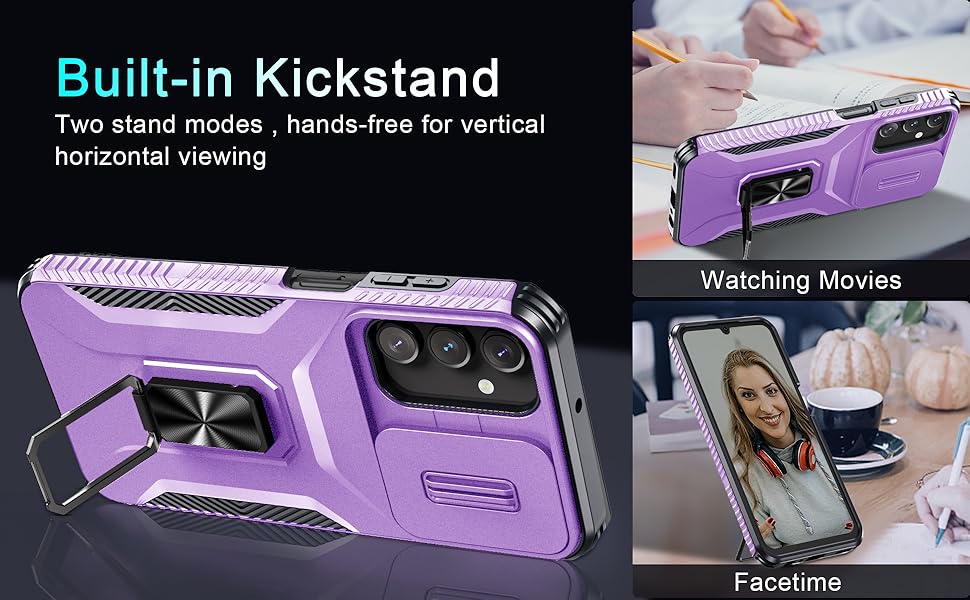 Amazon.com: GOVTAN Compatible with Samsung Galaxy A15 5G Case with Slide Camera Cover+Screen ...