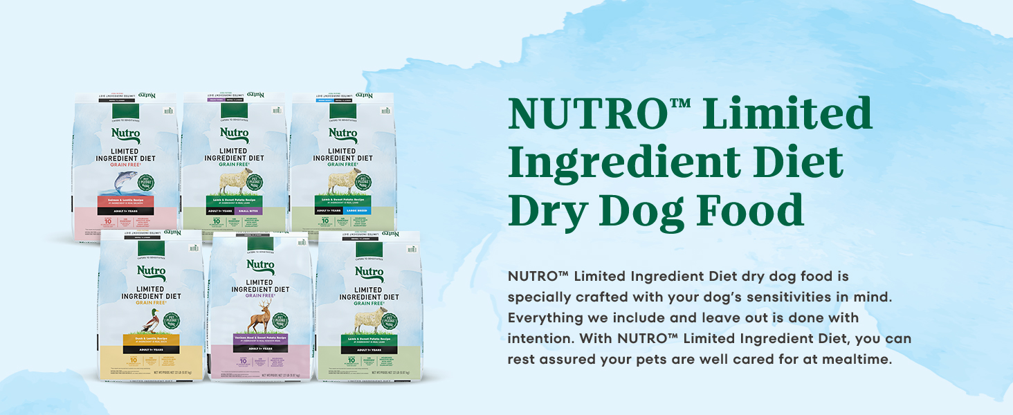 Amazon.com: Nutro Limited Ingredient Diet Adult Dry Dog Food, Venison Meal & Sweet Potato Recipe ...