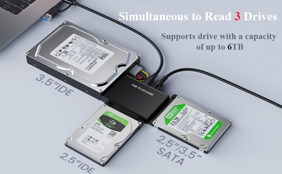 Amazon.com: ULXUUUN USB C to IDE and SATA Hard Drive Reader Adapter, External Hard Drive Data ...