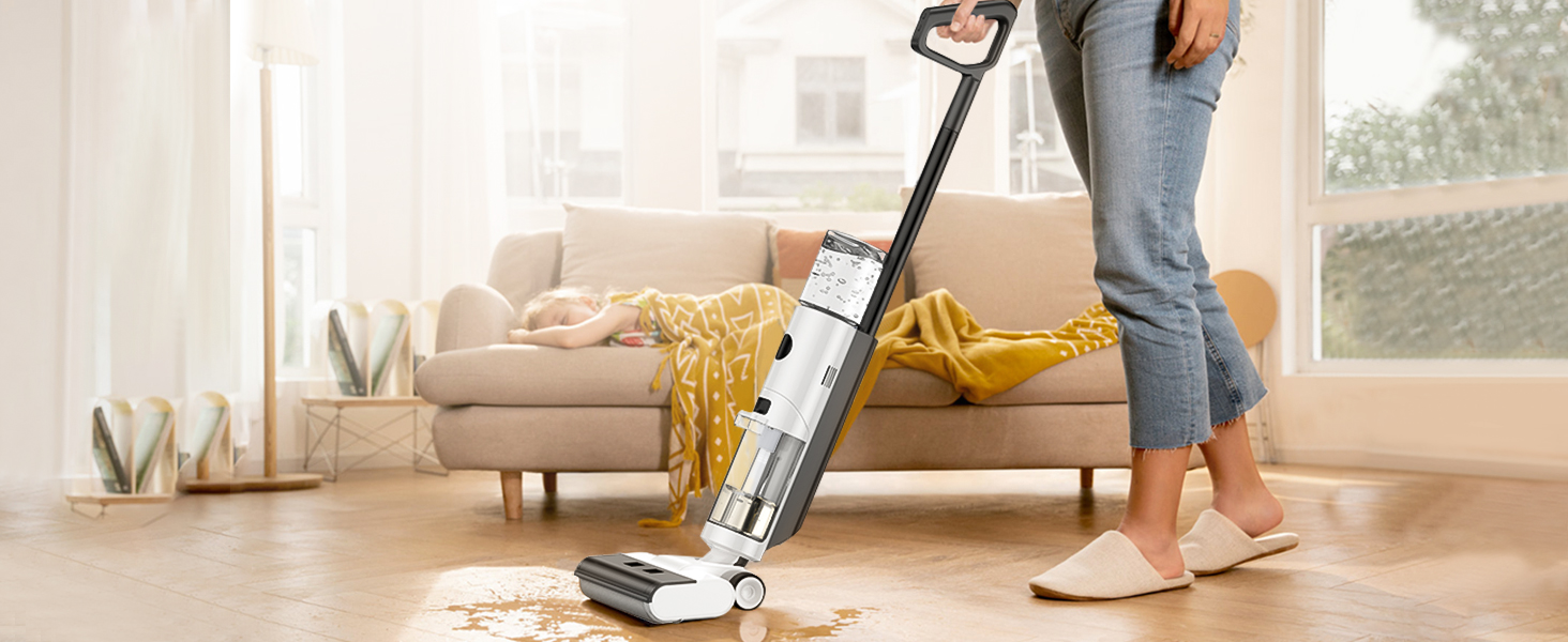 JONR ED12 Nass Trockensauger Akku, Selbstreinigung, Saug Wisch Staubsauger, Saugwischer Kabellos ...