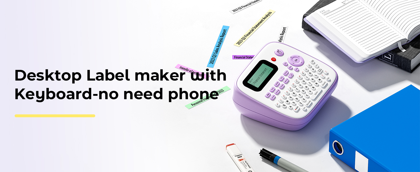 Amazon.com : Vixic Label Maker Machine with 4 Tapes Portable Label ...