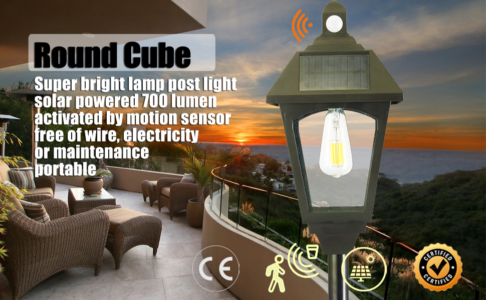 Solar Lamp Post Lights Outdoor Waterproof - 79" Solar Pole Lights ...