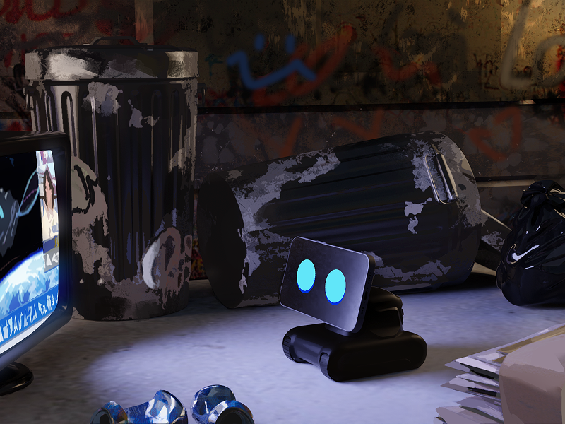 Amazon.com: TangibleFuture LOOI Robot-Space Black – AI Desktop Companion with ChatGPT Voice ...