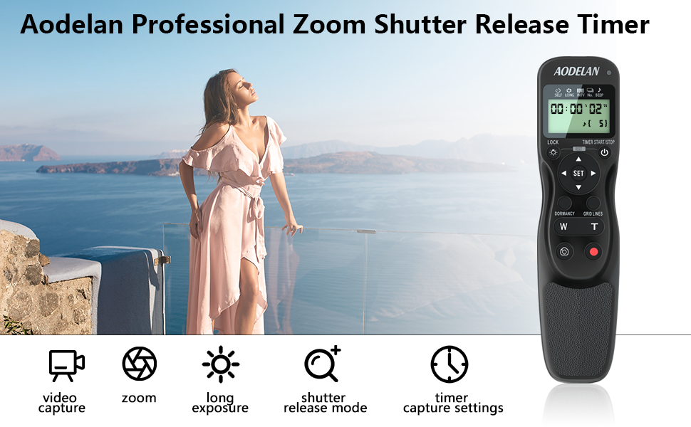 Amazon.com : Aodelan Camera Remote Control with Zoomer,Wired Timer Shutter Release Compatible ...