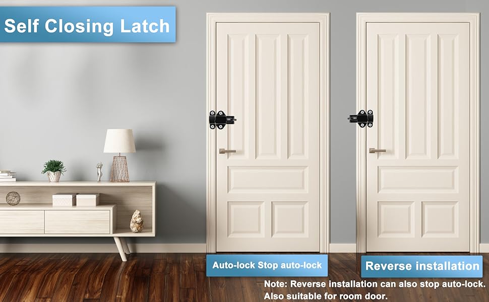 8PCS Self-Closing Latch - Spring Door Lock - Door Latch - Security ...
