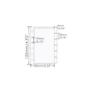 Amazon.com : 2 Set 6 Tabs A5 Clear PP Cash Envelopes Dividers Zipperless Loose Leaf 6 Hole A5 ...