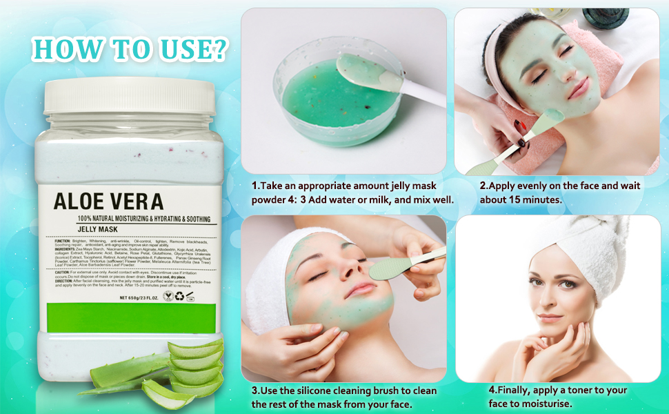 Ouhans Jelly Mask Powder for Facials, Aloe Vera Jelly Masks for Facials Professional,Jelly Face ...