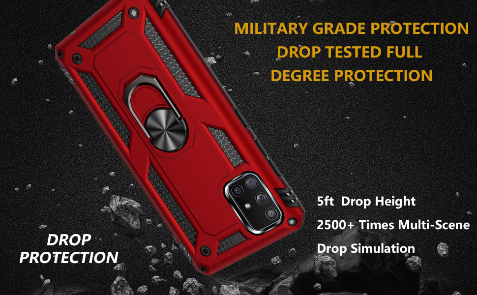 Amazon.com: Dionsibei Military Grade Drop Impact for Samsung Galaxy A71 5G Case 360 Metal ...