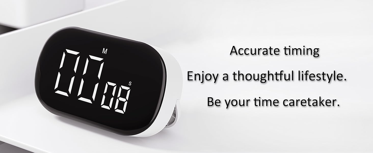 Amazon.com: VEWINGL Digital Kitchen Timer,Magnetic Timer with Large LED Display,Volume ...