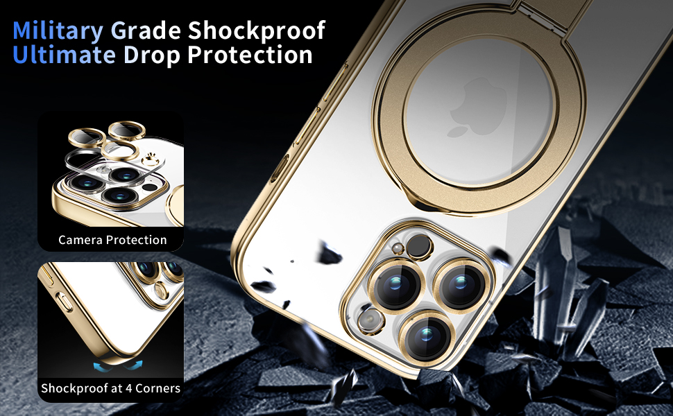 Amazon.com: Pmteyoim Magnetic for iPhone 14 Pro Max Case with Invisible Stand[Compatible with ...