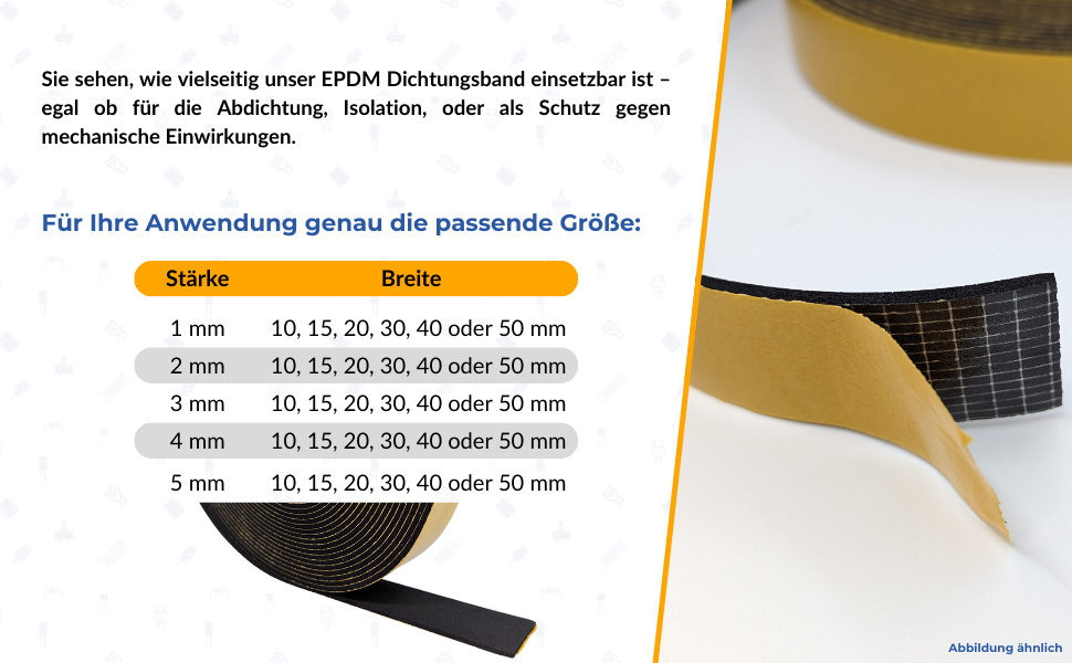 Lumonic 10m EPDM Dichtungsband Selbstklebend 10mm x 1mm I Dichtband für Fenster & Türen I ...