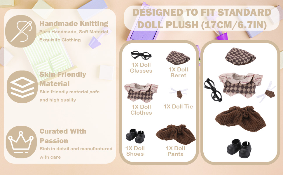 Amazon.com: Clothes for 17cm Doll (No Doll) - Pink Hat & Blue Overalls and Mini Camera Accessory ...