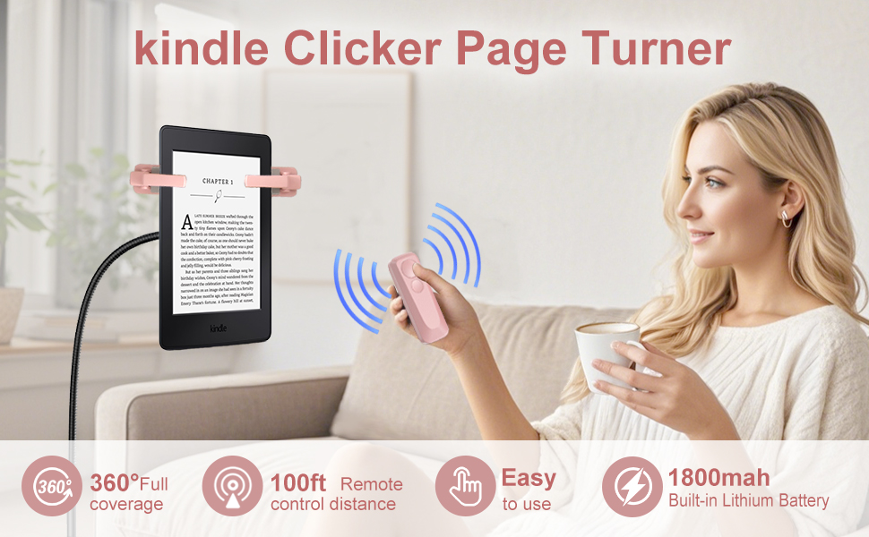 Amazon.com: RF Remote Control Page Turner for Kindle Paperwhite Kobo eReaders, Kindle Page ...