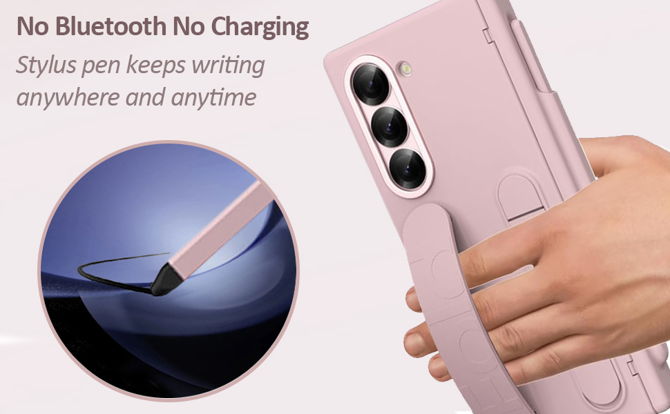 Amazon.com: NINKI Transparent Hand Strap for Samsung Galaxy Z Fold 7 Case with S Pen Holder ...