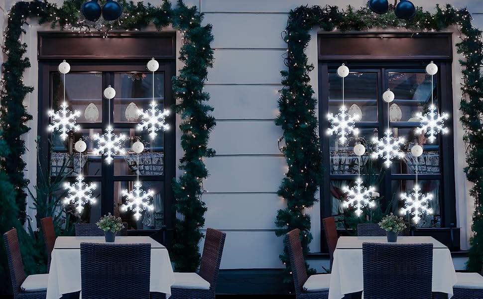 Amazon.com: LYUBASA [Timer] 5Pcs Christmas Window Lights Decorations ...