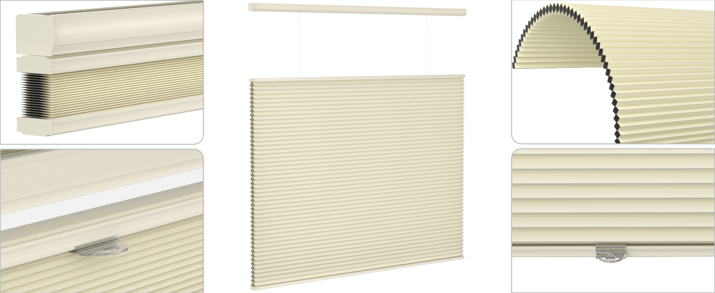 Amazon.com: MYshade Custom Size Cellular Shades Cordless, Blackout Top Down Bottom Up Honeycomb ...