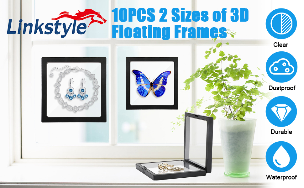 Amazon.com: Linkstyle 10PCS Challenge Coins Display Stand Holder, 3D Floating Frame Transparent ...