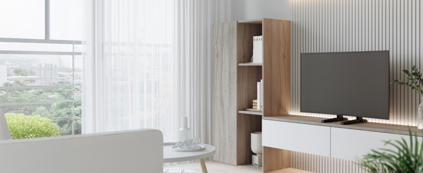 RICOO TV Ständer Fernsehständer FS309-S Stand für 19-47 Zoll höhenverstellbar Standfuss ...