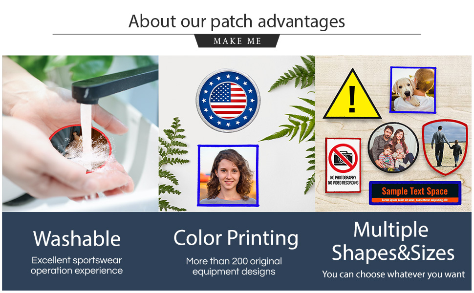 Amazon.com: Custom Patch Name Patch Personalized Logo Patch with Iron on/Sew on/Hook and Loop ...