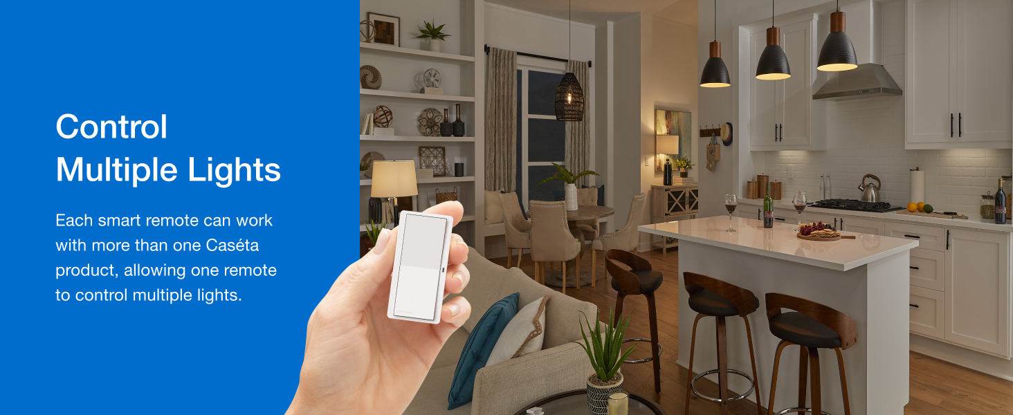 Lutron Diva Smart Dimmer Light Switch 3-Way Kit for Caseta Smart Lighting, w/Plate, Pico Remote ...