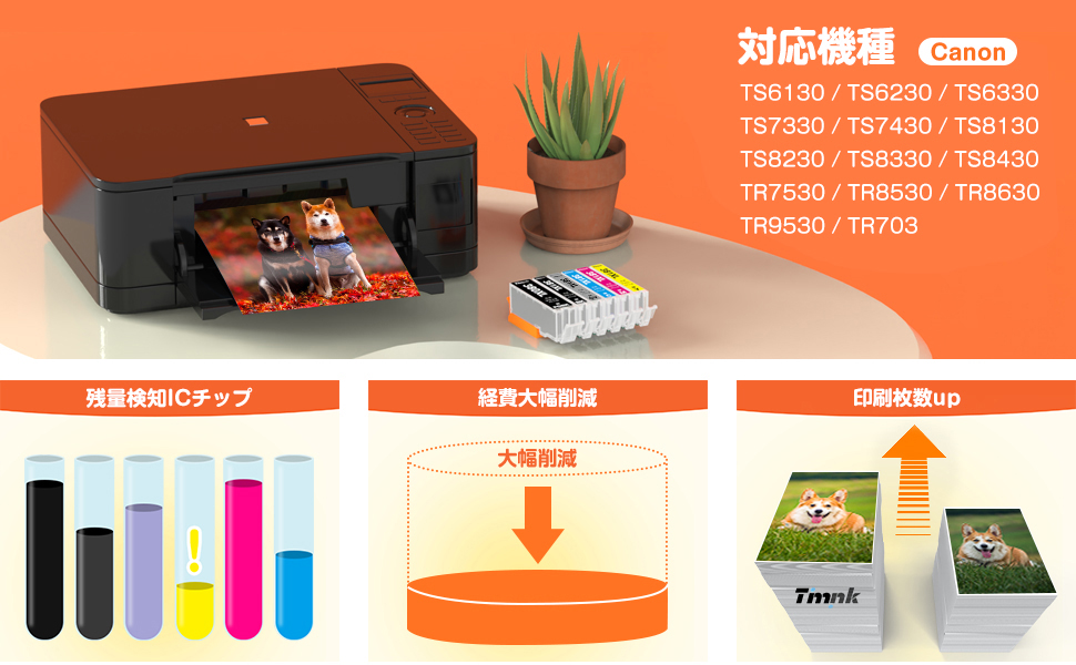 Amazon.co.jp: Timink Canon BCI-381XL BCI-380XL 互換インク 6色セット Canon インク 381xl インクカートリッジ 381XL 380XL ...