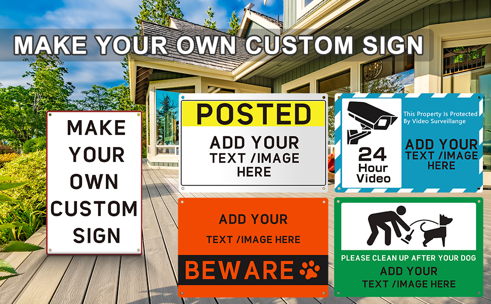 Amazon.com : Custom Signs Outdoor Metal Sign Customized Personalized ...