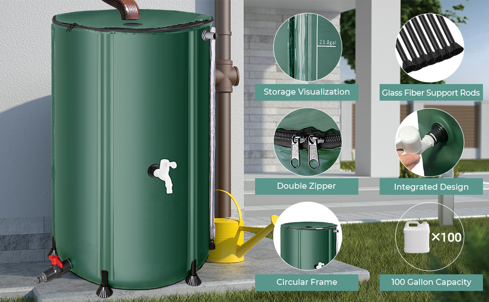 Amazon.com : Rain Barrels to Collect Rainwater from Gutter - Rain ...