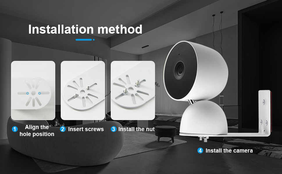 Amazon.com: succulentlovers 2 PCS Metal Wall Mount Bracket Compatible with Google Nest Camera ...