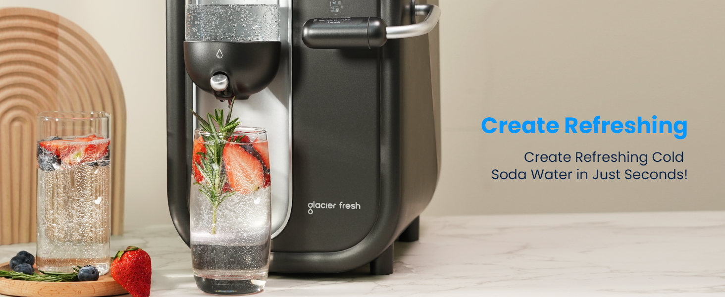 Amazon.com: GLACIER FRESH Newest Cold Soda Maker，Electric Carbonated Water Machine,North America ...