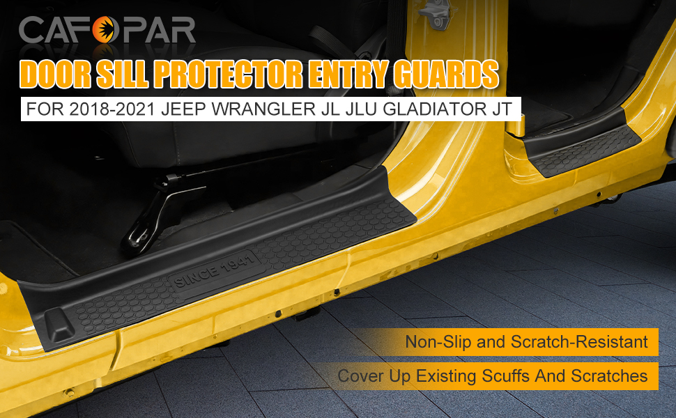 Amazon.com: CAFOPAR Door Sill Guards Kit with Logo 1941, Door Sill Guards Edge fit for 2018-2021 ...