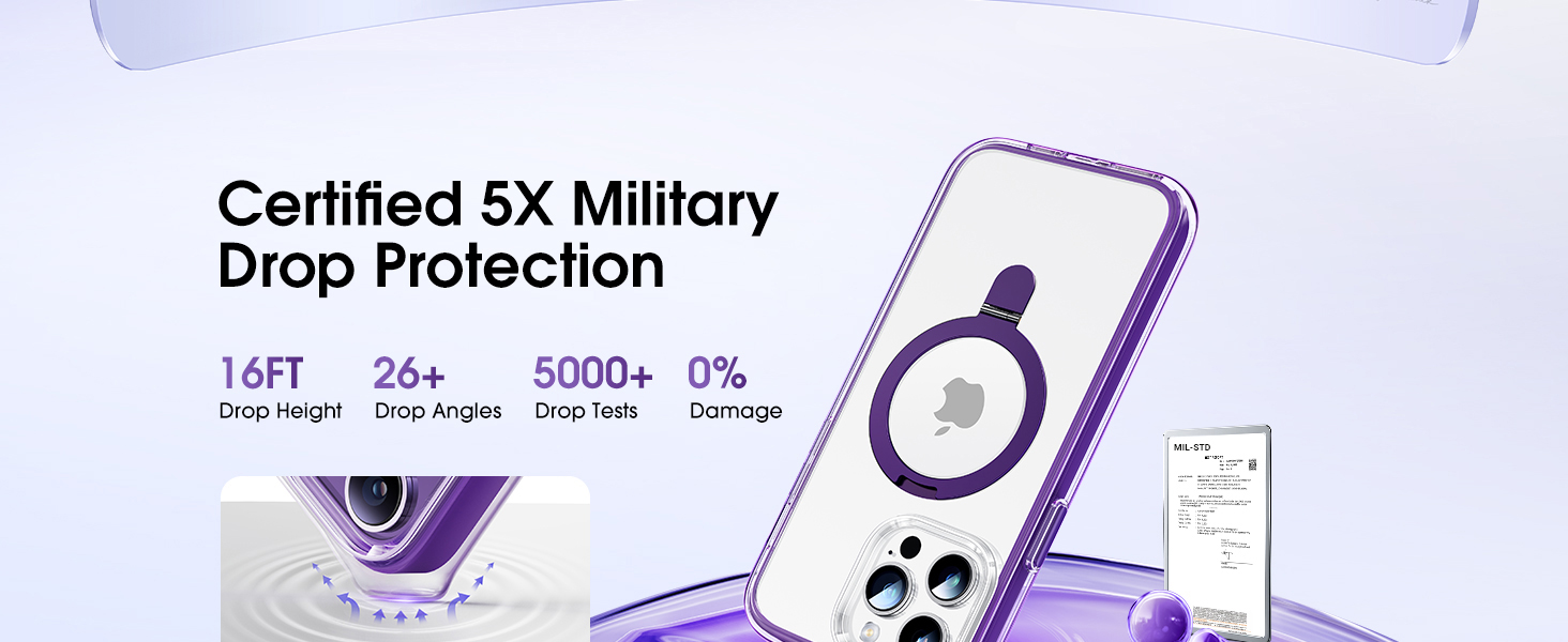 Amazon.com: CASEKOO Air-Filled Designed for iPhone 14 Pro Case with Magnetic Invisible Stand ...