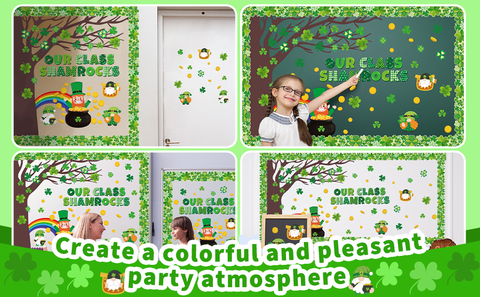 Amazon.com : Kepeel St. Patrick’s Day Classroom Bulletin Board ...