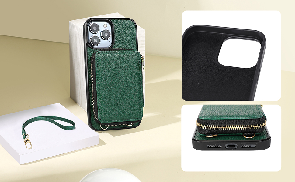 Amazon.com: KelaSip for iPhone 16 Pro Max Crossbody Wallet Case,Zipper Phone Case with RFID ...