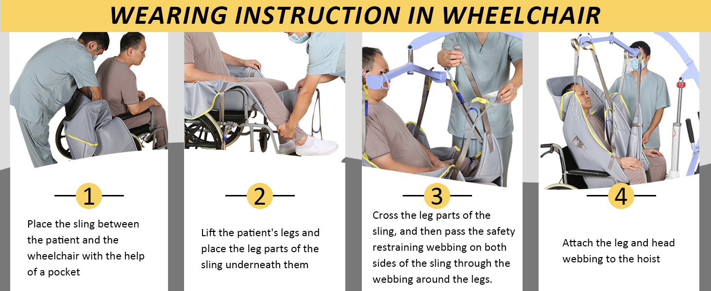 Amazon.com: EZ Assistive Patient Lift Universal Padded Sling with Head Support, Hoyer Lift U ...