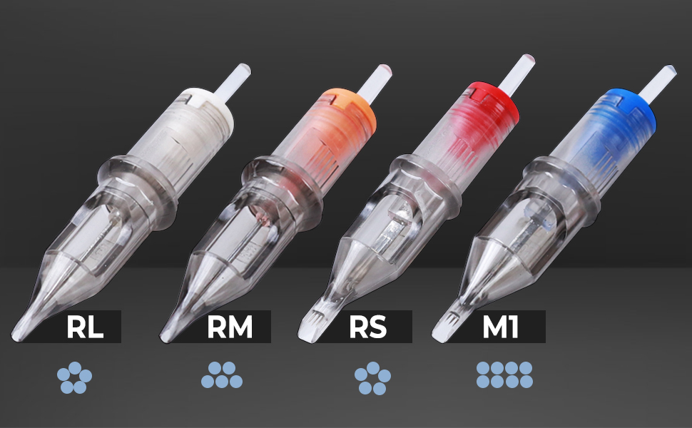 Amazon.com: EIPTWH 50PCS Assorted Tattoo Cartridges Needles,#12RL RS M1 Round Shader Mixed Size ...