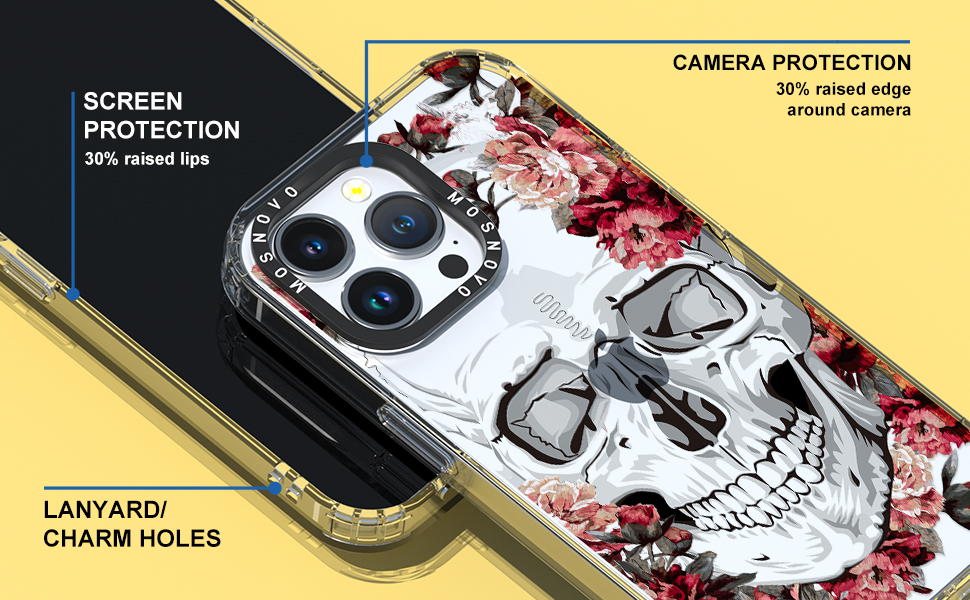 Amazon.com: MOSNOVO Case for iPhone 14 Pro Max, [Buffertech 6.6ft Military-Grade Drop Protection ...