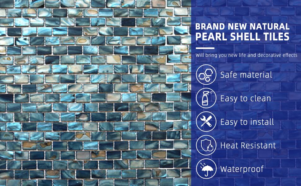 MOP Mother of Pearl Shell Mosaic Mini Brick Backsplash Tile, are Used for Kitchen Backsplashes ...