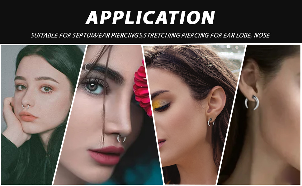 Amazon.com: 6ixGosh 6G Septum Pincher Tapers Septum Rings Stainless Steel Pincher Septum ...