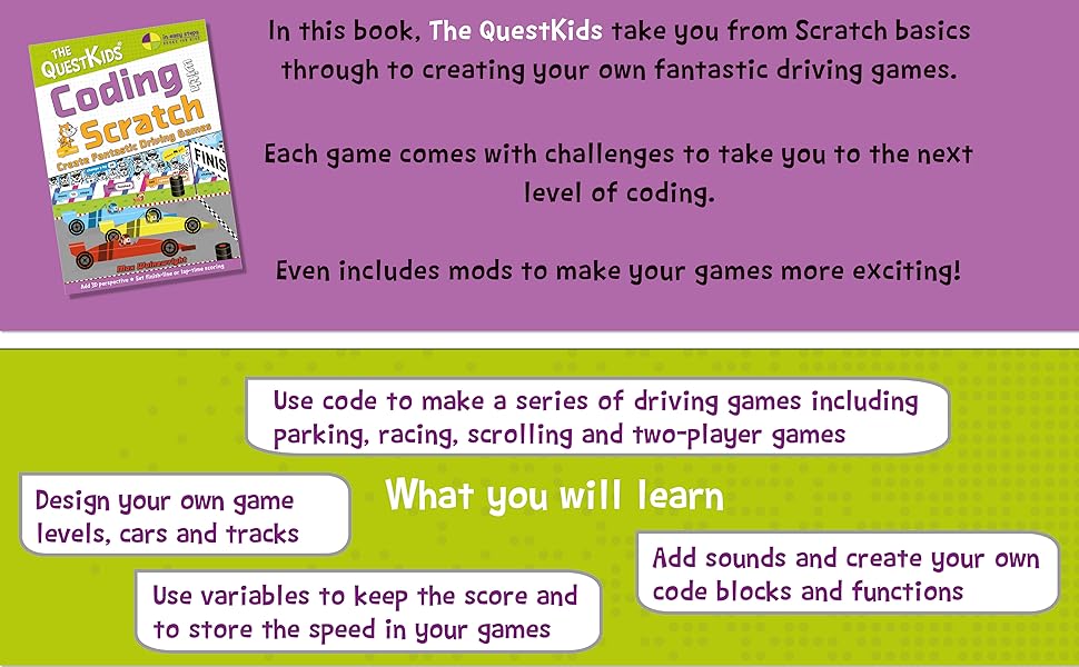 Coding with Scratch - Create Fantastic Driving Games: The QuestKids ...