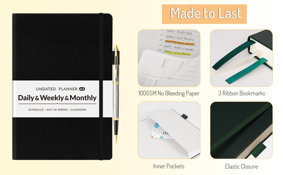 Amazon.com : Undated Weekly Planner for 2025, Forvencer Simplified ...