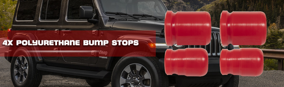 Amazon.com: Front & Rear Bump Stops for Jeep Wrangler JK/JKU Sport Rubicon Sahara Freedom ...