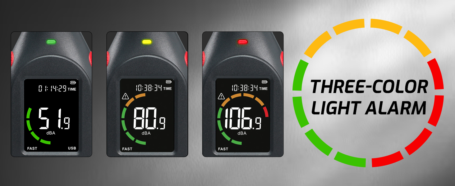 Decibel Meter Data Logger, Digital Sound Level Meter with Recording, dB Meter 30~130dB, 31,000 ...