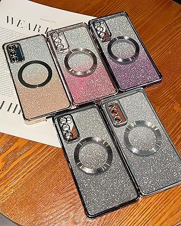 Amazon.com: ZTOFERA Clear Magnetic Case for Samsung Galaxy S20 FE 5G with Gradient Glitter Peice ...