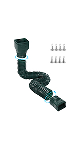 Gutterlix Flexible Gutter Downspout Extensions, Connectable Downspout ...