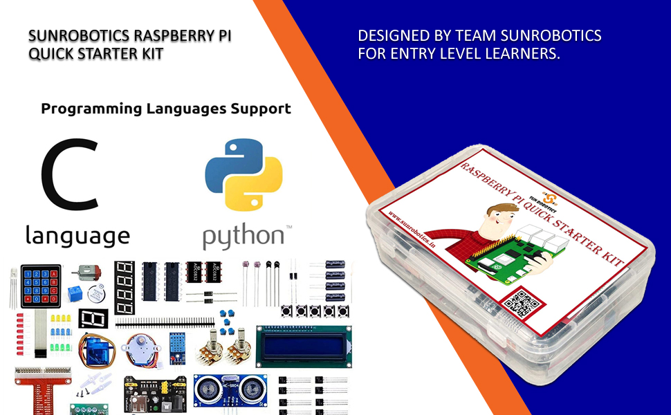 Sunrobotics Raspberry Pi Quick Starter Kit Including Pythonc Tutorials