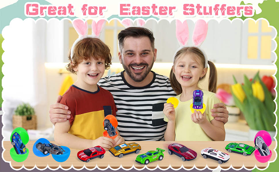 Amazon.com: 16 Packs Easter Eggs with Die-cast Alloy Cars for Boys, Prefilled Easter Eggs for ...