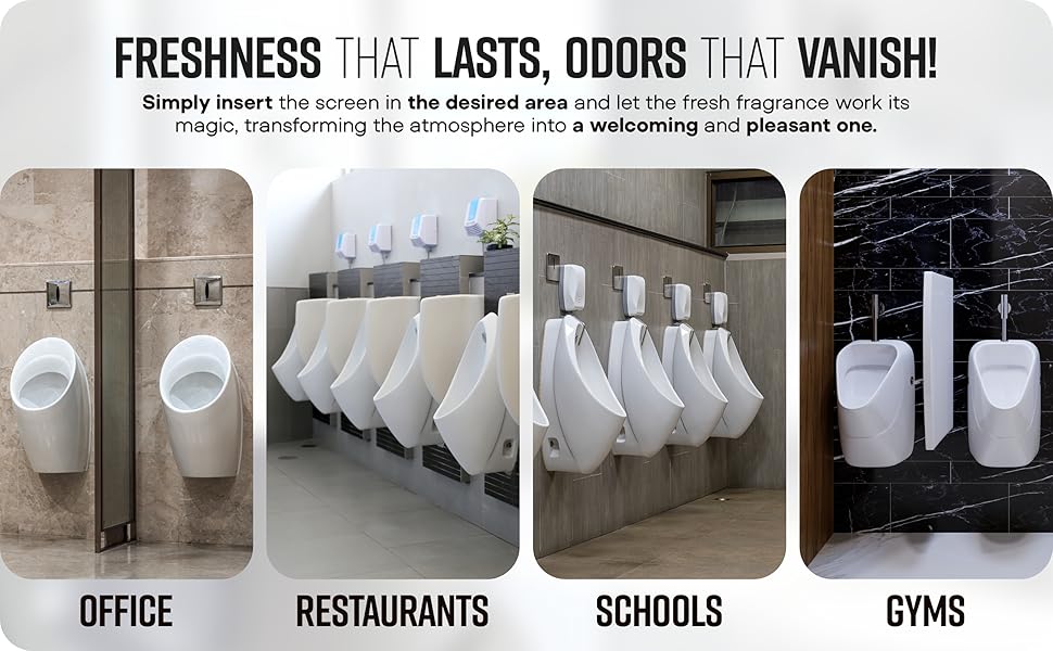 Amazon.com: 24-Pack Urinal Screen Deodorizer Plus 24 Gloves - Long-Lasting Anti-Splash Urinal ...